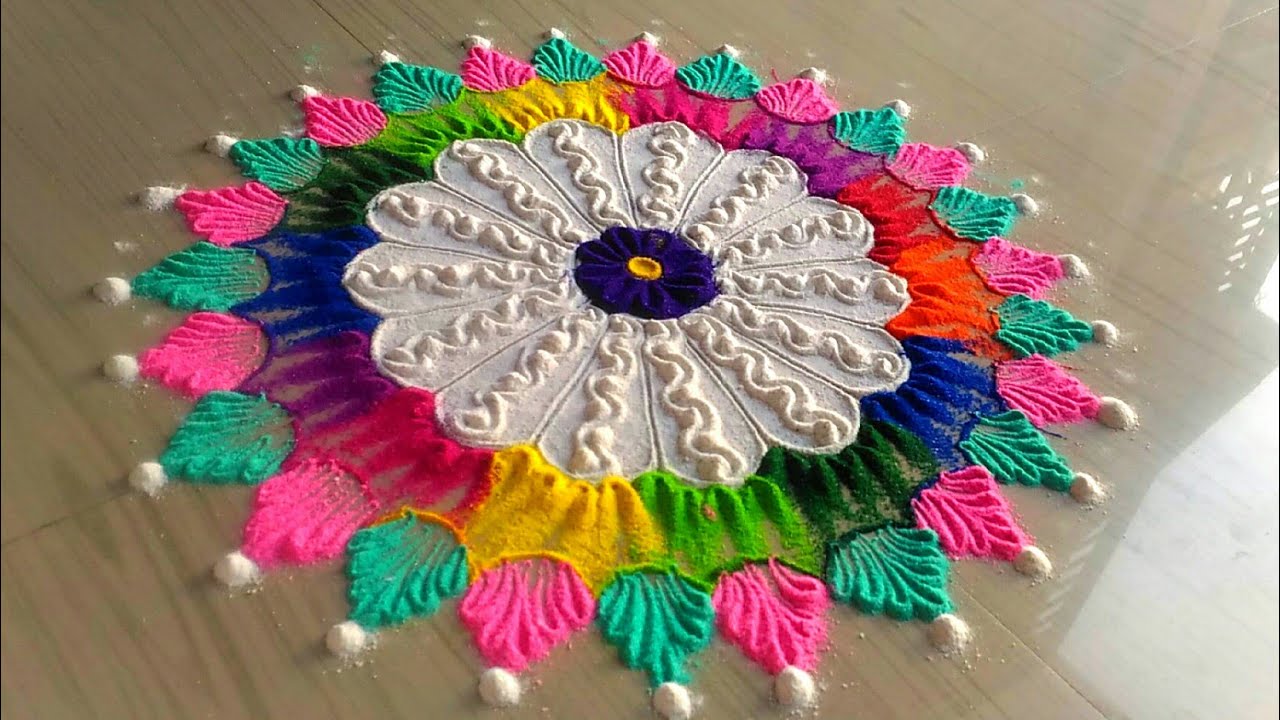 25 Best Prize Winning Rangoli Designs For School Competition