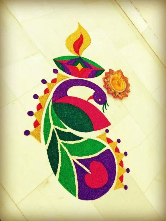 25 Best Prize Winning Rangoli Designs For School Competition